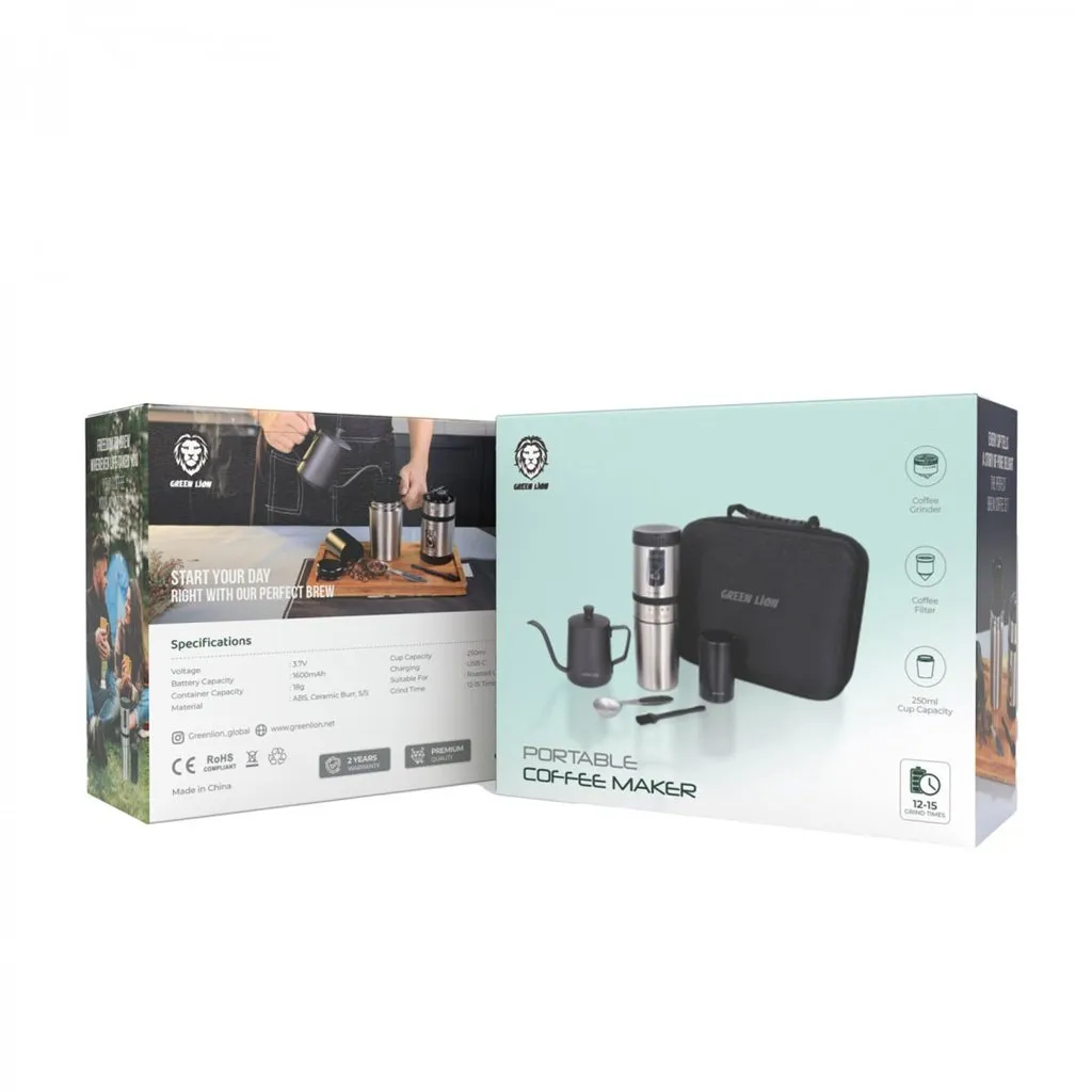 Green Lion Portable Coffee Maker Kettle Stainless Steel