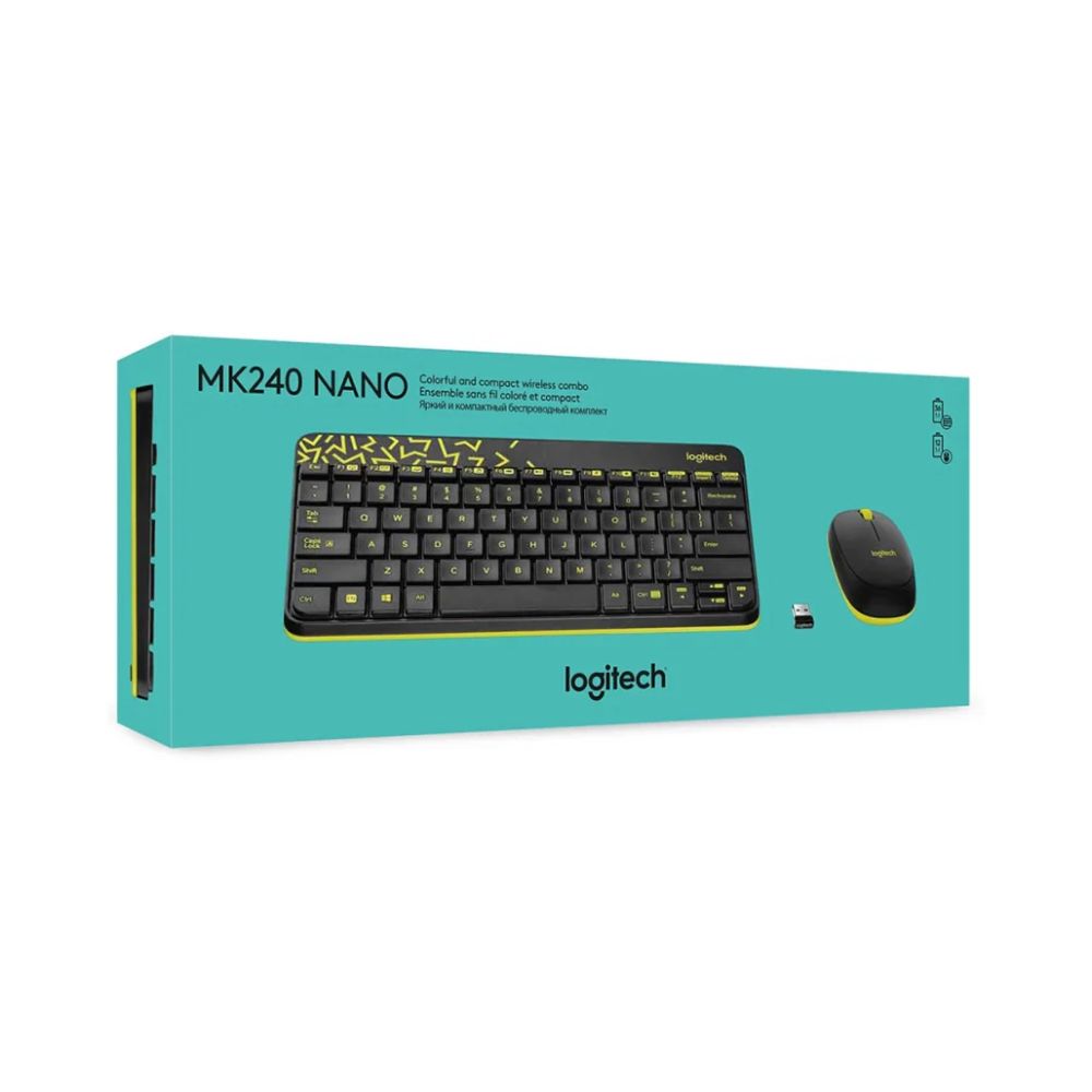 Logitech MK240 Nano Wireless Keyboard And Mouse Combo - Compact ...