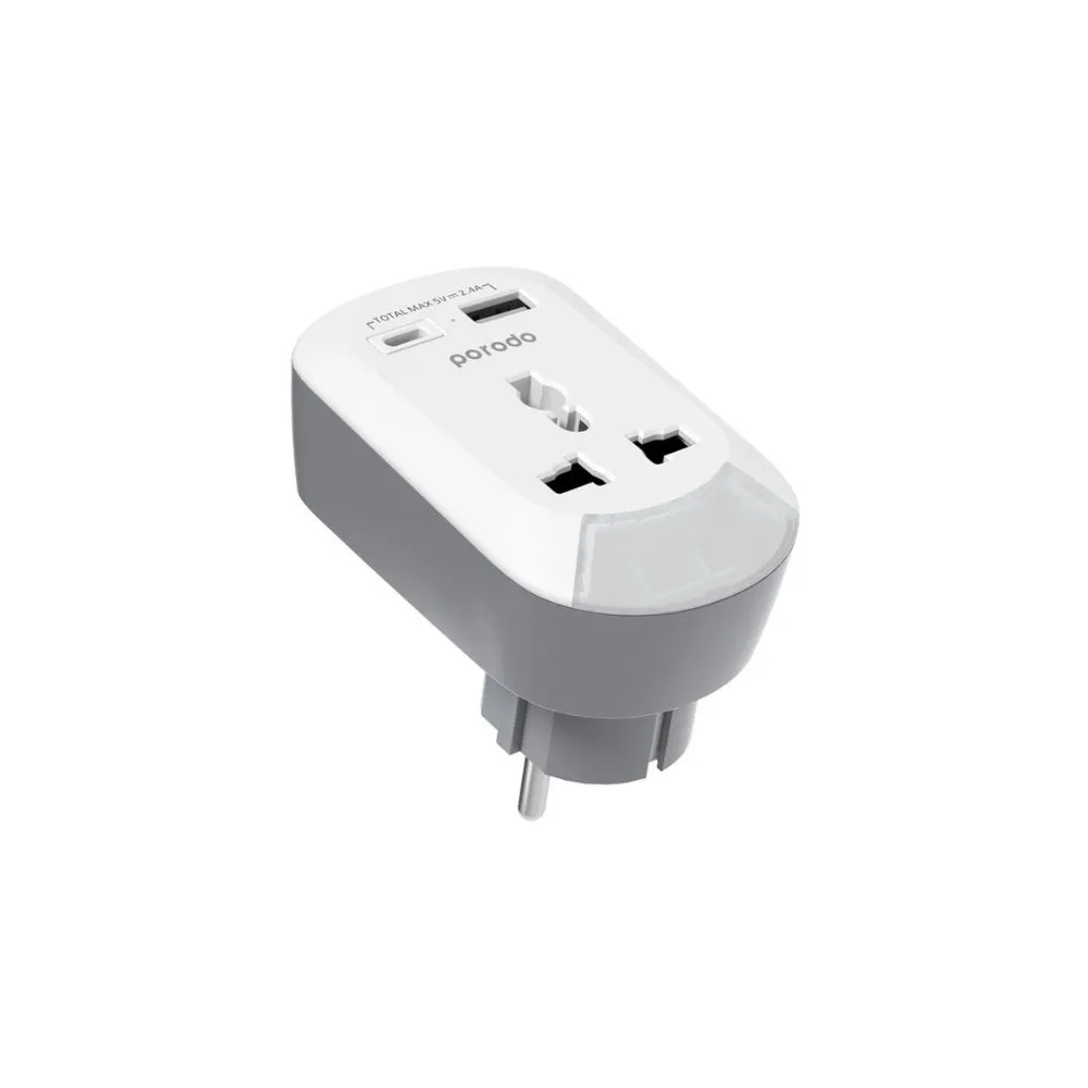 Porodo Universal AC Socket EU Plug Adapter - Lebanon